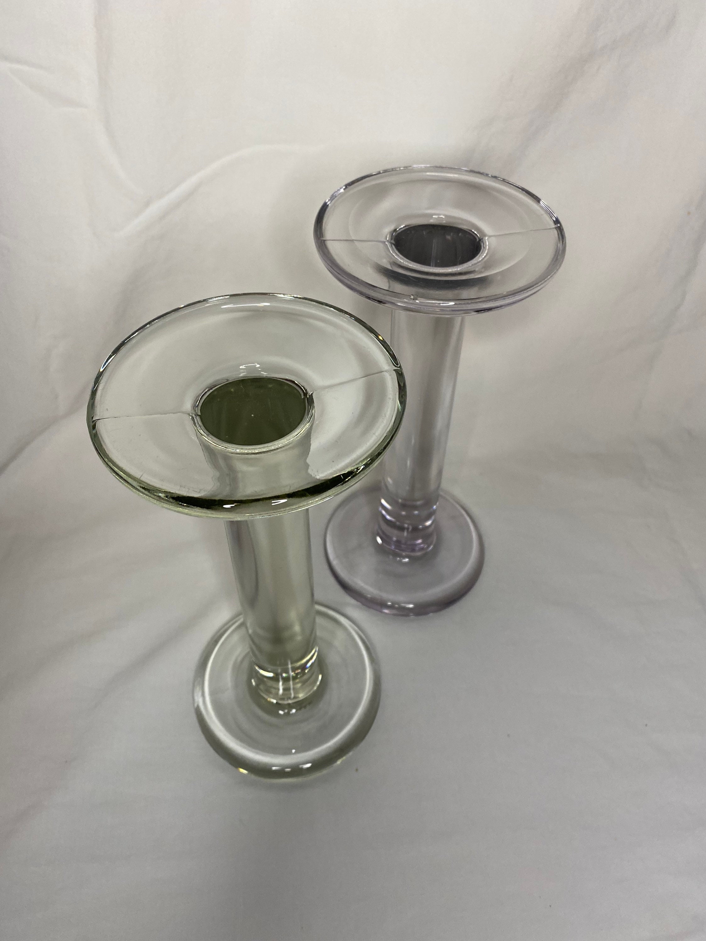 Shelving Vintage Glass Shelf Risers Pair Purple Sun Kissed Storage ...