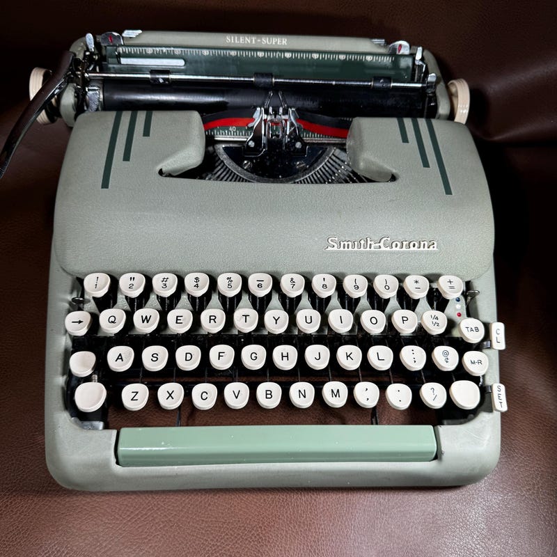 Green Typewriter - Etsy