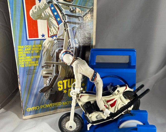 Vintage Evel Knievel Stunt Cycle in Original Box 1973 Ideal Toy Co - Etsy