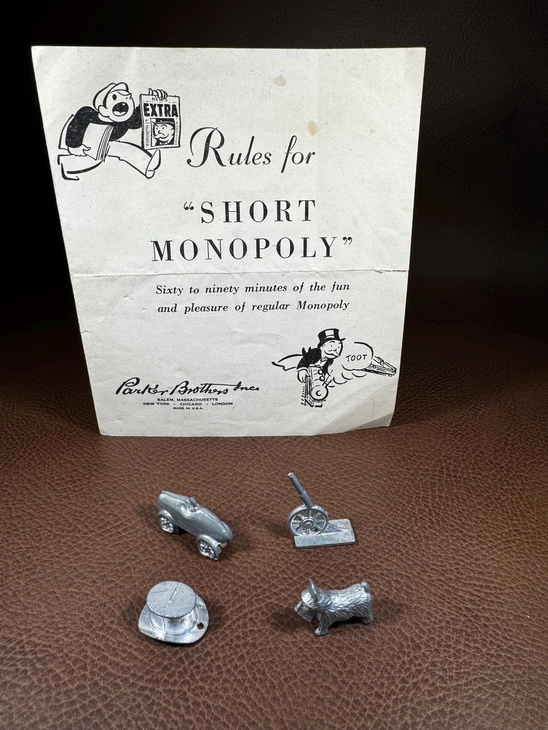 Vintage Monopoly Game Manual and Pieces 1940s Original - Etsy
