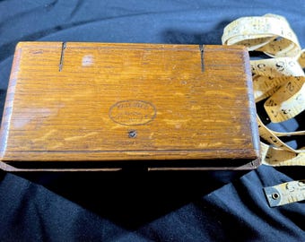 Vintage Wooden Singer Puzzle Box, Antique 1800's Oak Wood Box With ...