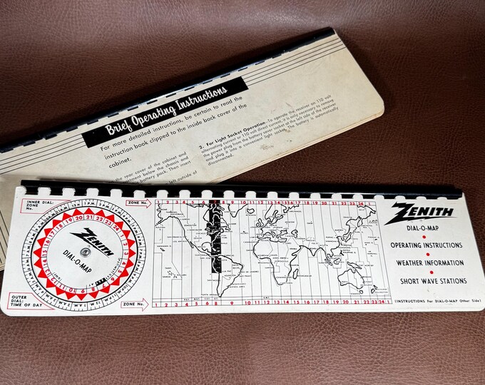 Vintage Zenith Radio Transoceanic Brief Operating Instructions and Dial ...