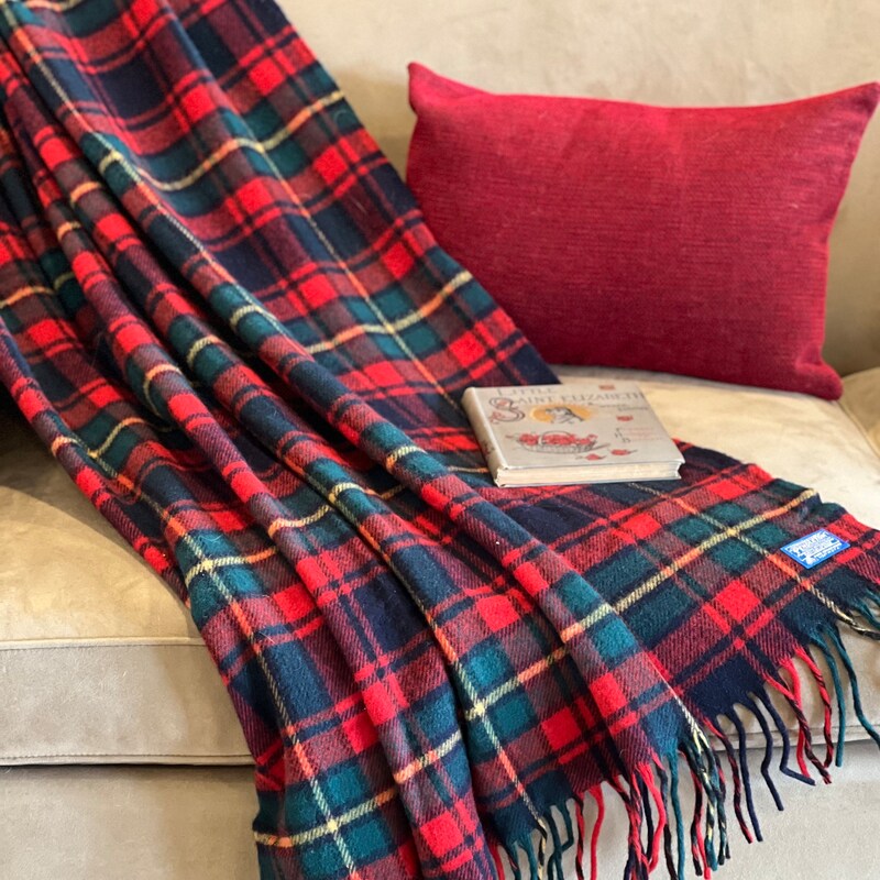 Plaid Wool Throw - Etsy