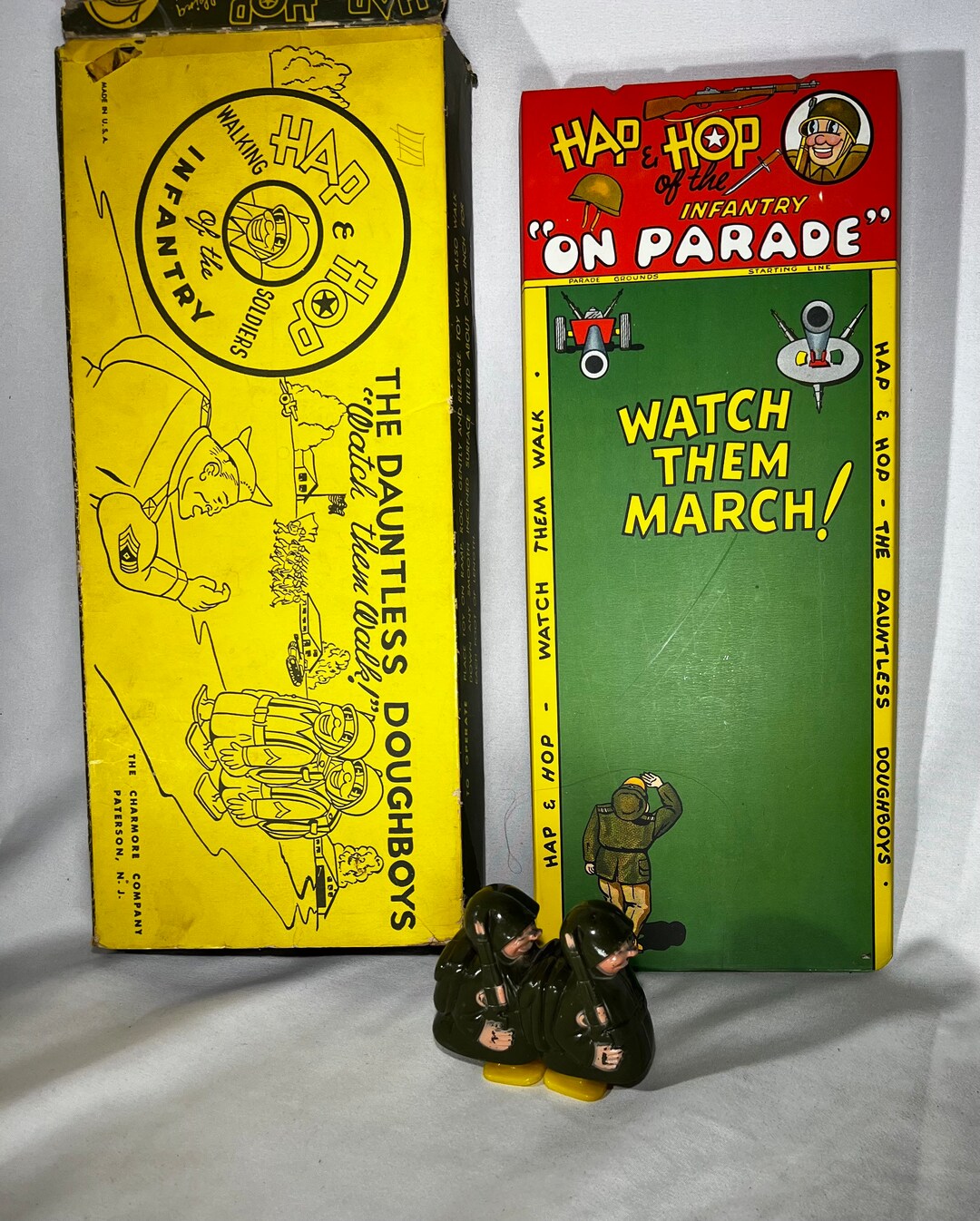 Vintage Toy Military Ramp Walkers Hap and Hop of the Infantry on Parade ...