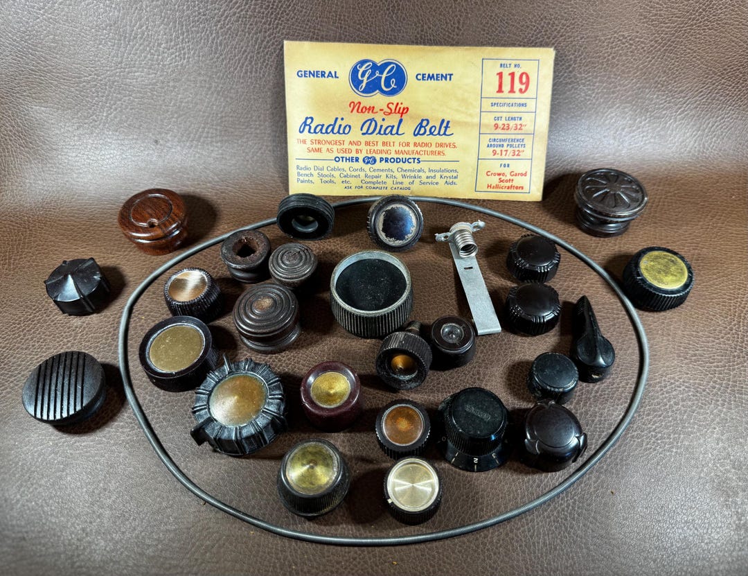 Vintage Radio Parts Knobs, Dial Belts Zenith, RCA, Hallicrafters - Etsy