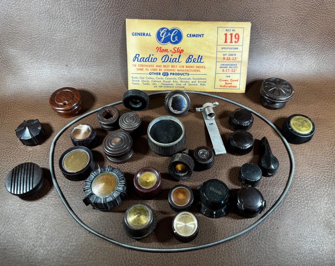 Vintage Radio Parts Knobs, Dial Belts Zenith, RCA, Hallicrafters - Etsy