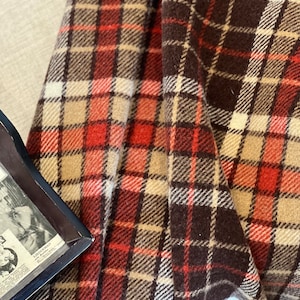 Vintage Brown and Rust Plaid Wool Throw Pendleton Blanket Tartan Print - Etsy