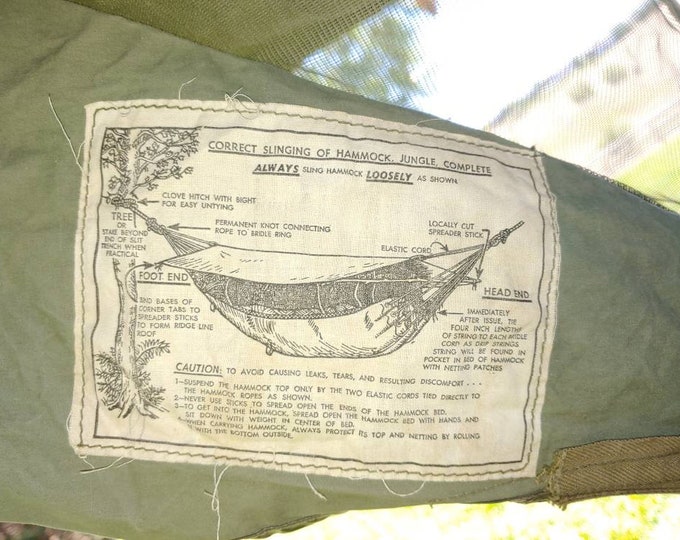 Vintage WW2 Jungle Hammock Complete Pacific Theater US Army USMC - Etsy