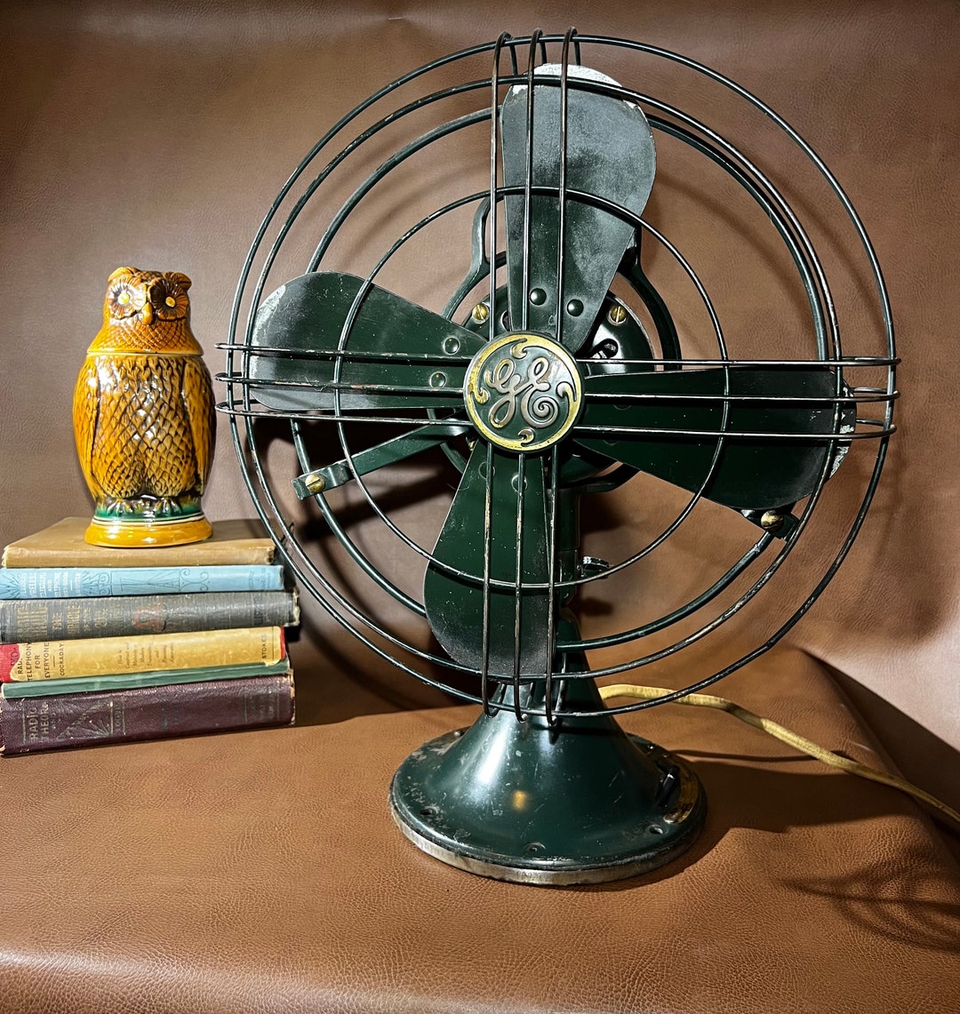Vintage GE Fan Green Oscillating Works Great - Etsy