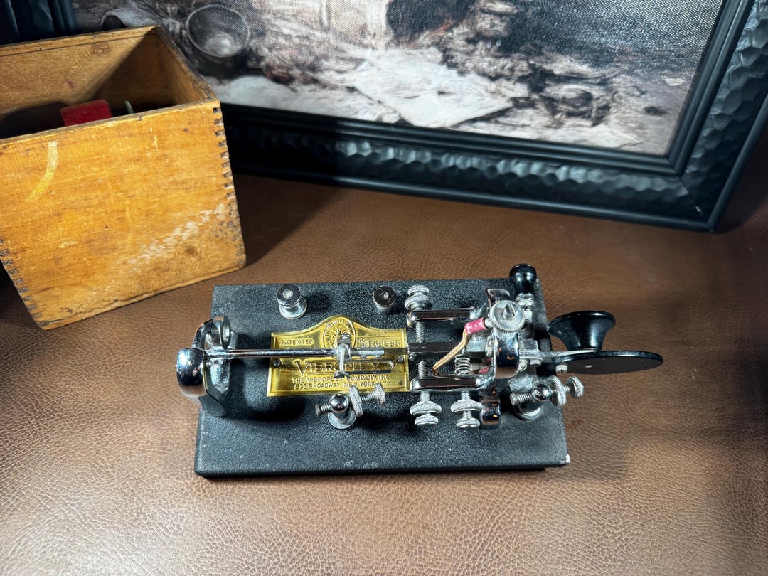 Vintage Vibroplex Telegraph Key 1950s Shiny Chrome on Black Base - Etsy