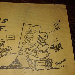 Antique Military Comic Strip Star and Stripes WW1 USMC A.E.F. - Etsy