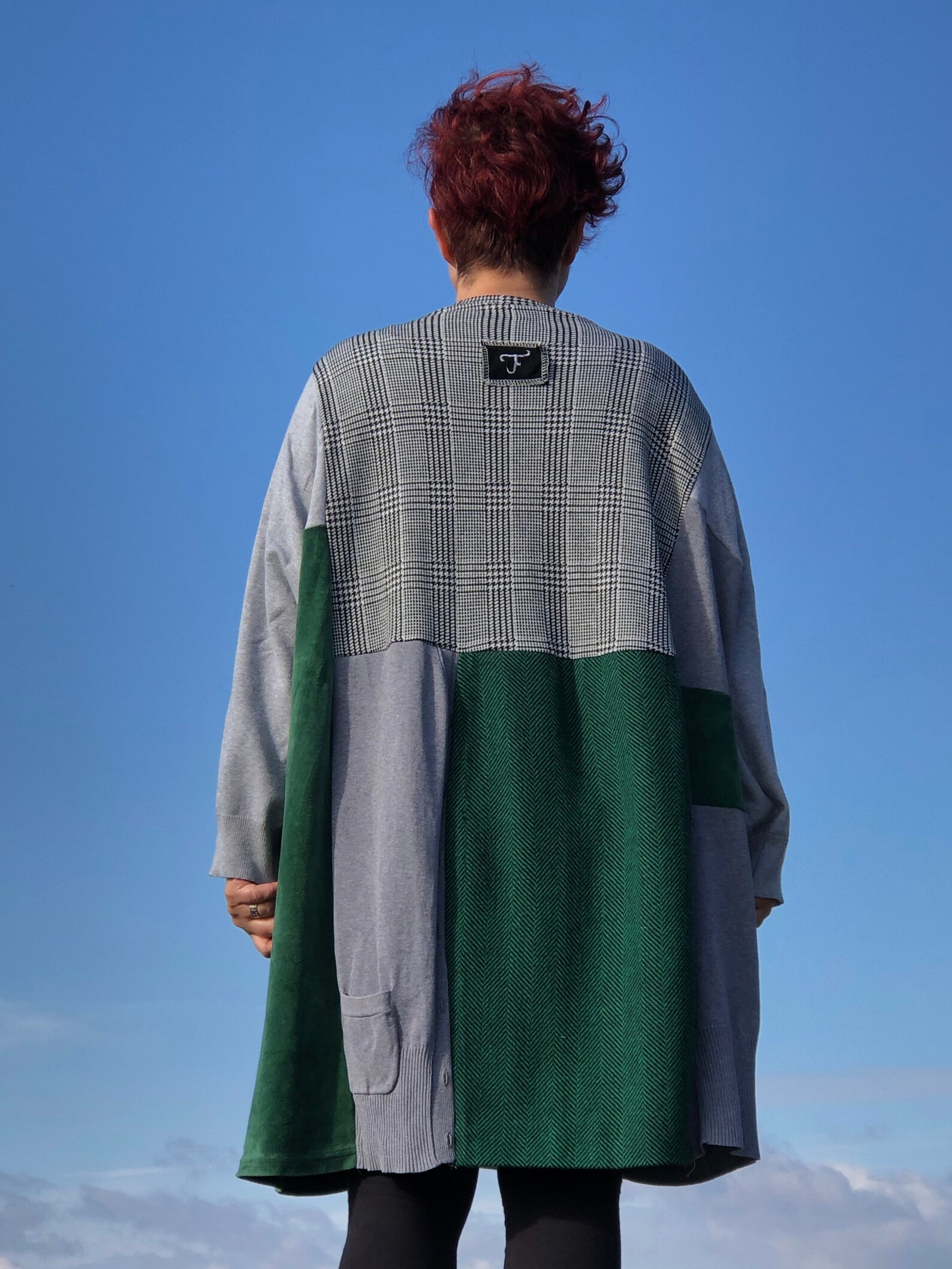 Nature Green Plus Size Pepita Pattern Dress With Pockets Grey - Etsy