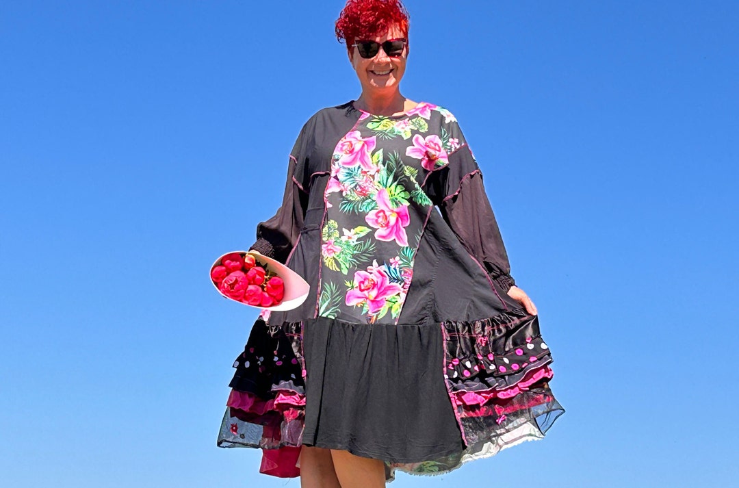 Fancy Floral Spanish Style Ruffles Patchwork Ready to Wear Colorful ...