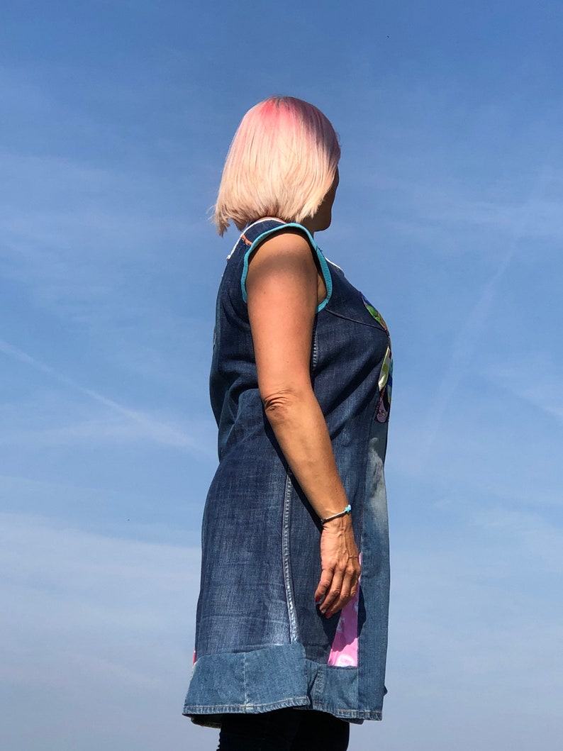 Mickey & Scooby : Carton Comic Print Dress Hippy Denim - Etsy