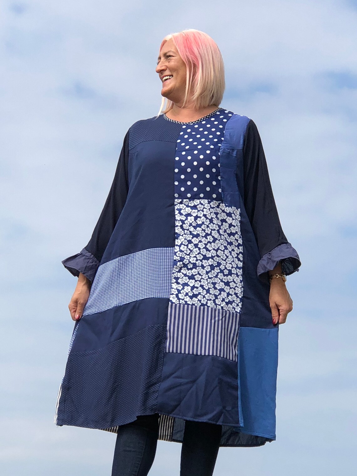 Many Patterns : Long Lagenlook Plus Size up Cycled Unique - Etsy