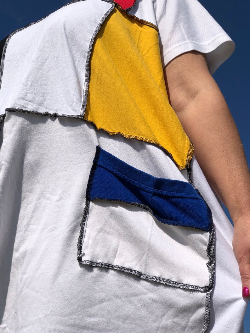 Mondrian Patchwork One Size Tunic Top Dress Unique Handmade - Etsy