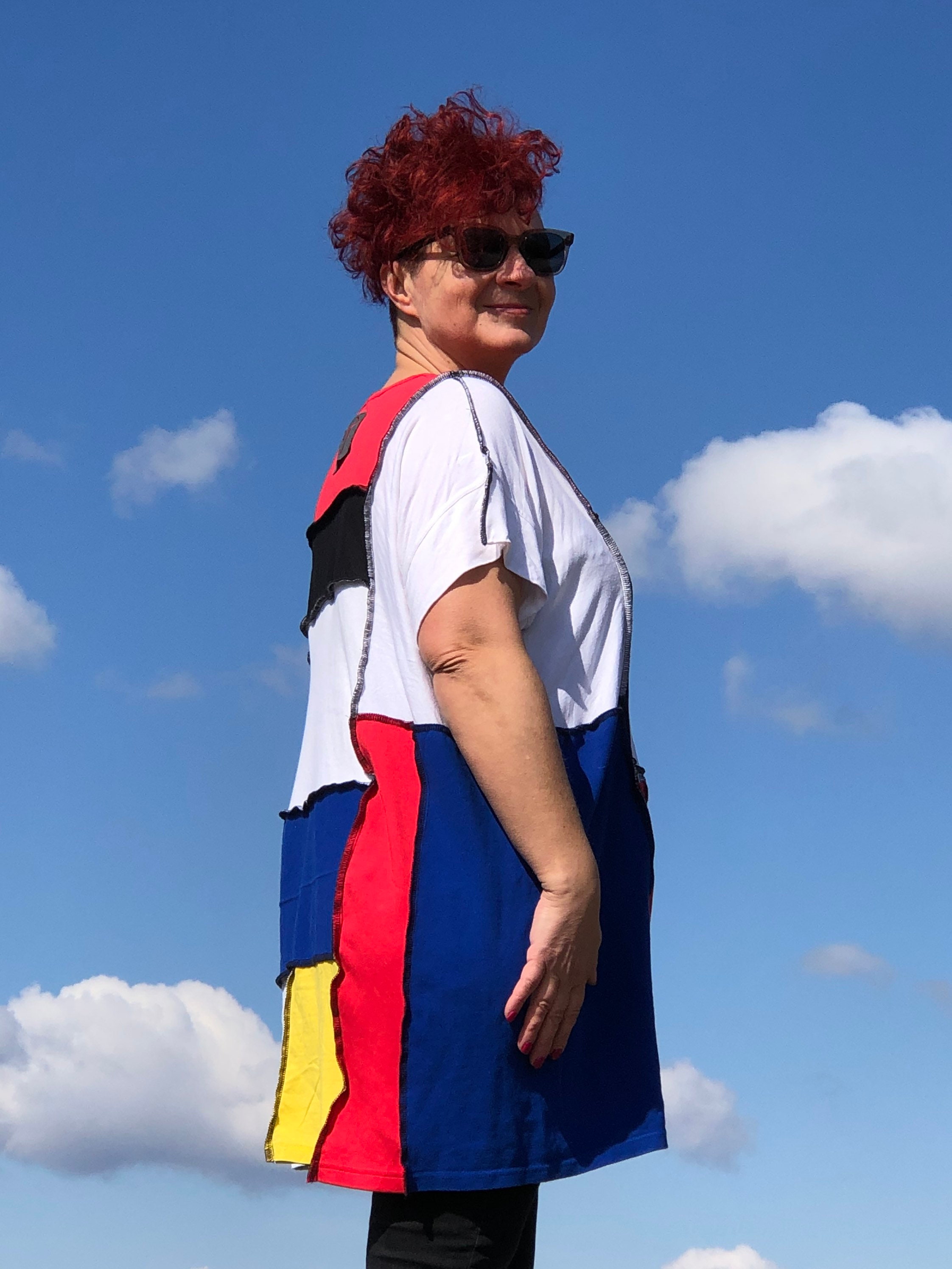 Mondrian Patchwork One Size Tunic Top Dress Unique Handmade - Etsy