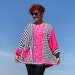 Hot Pink Penguin Fun Tunic Top L to 4X Wearable Art Funky Boho Cotton ...