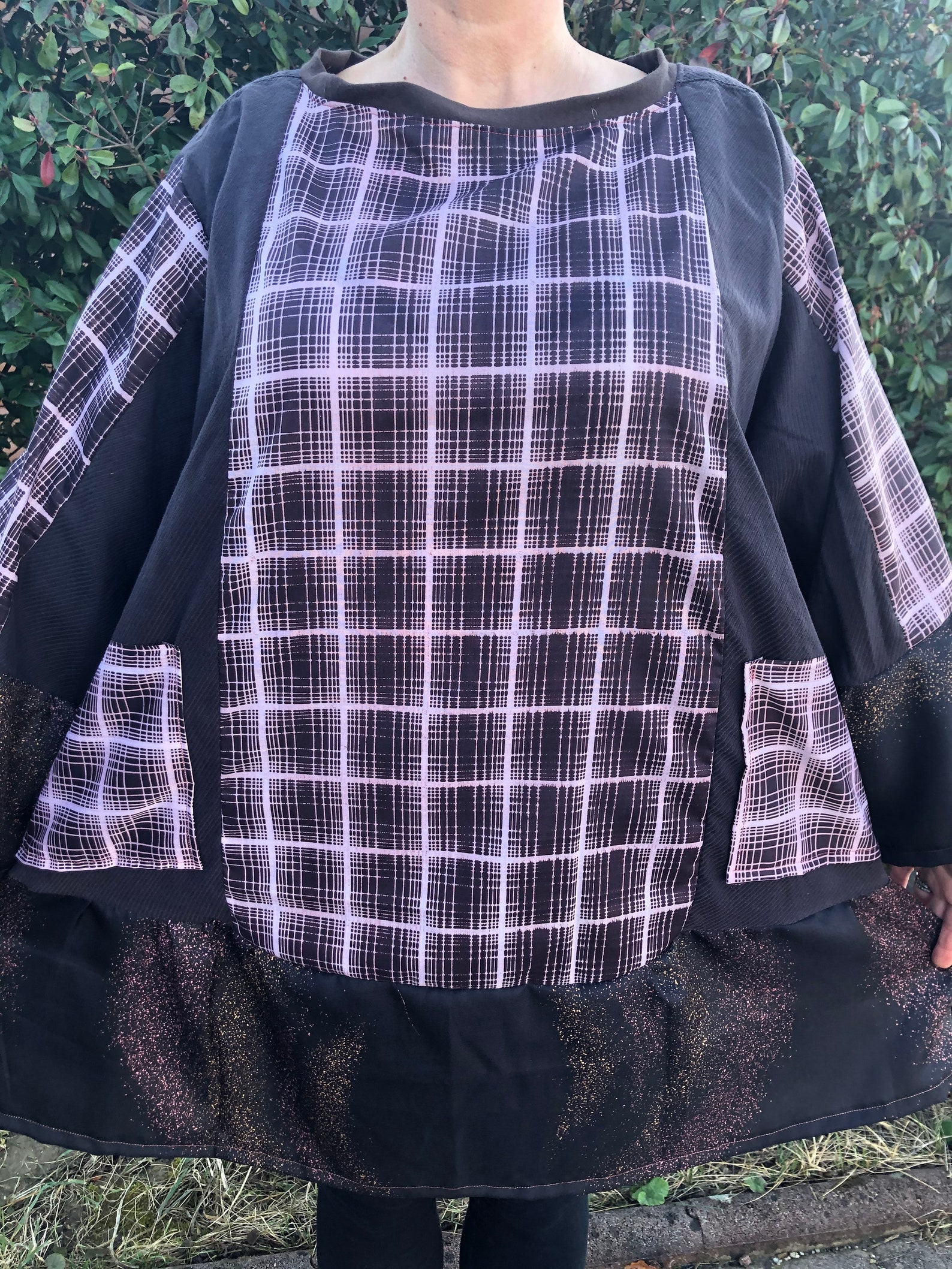 Square Style : Trendy Plus Size Dress Patchwork Loose Fit - Etsy