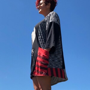 Black & Red Tunic Dress Woman's Plus Size Handmade Unique | Etsy