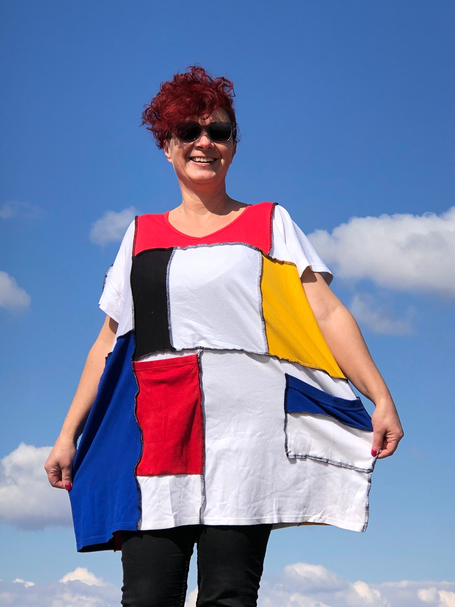 Mondrian Patchwork One Size Tunic Top Dress Unique Handmade - Etsy