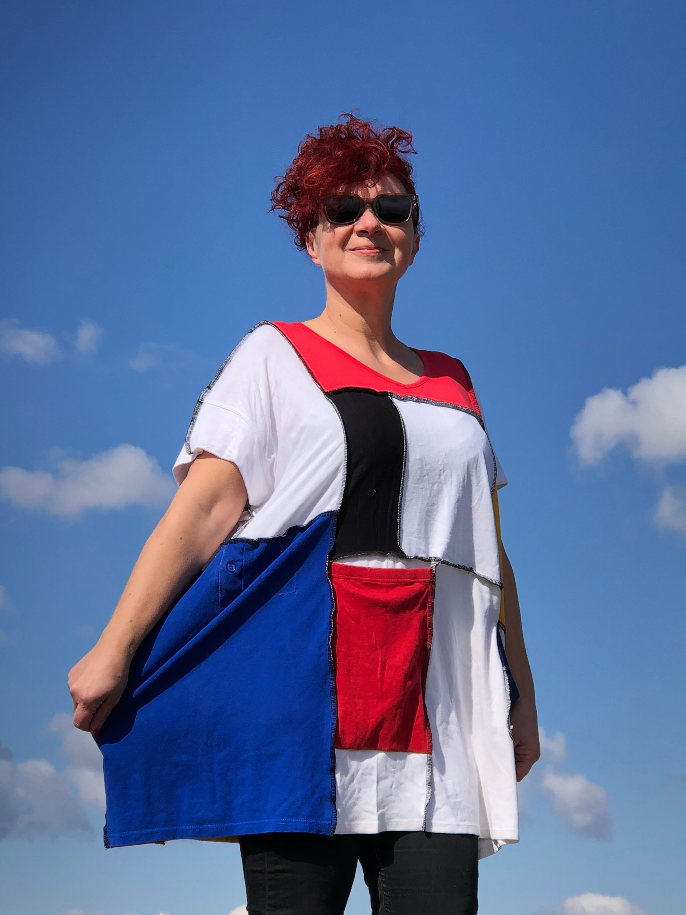 Mondrian Patchwork One Size Tunic Top Dress Unique Handmade - Etsy