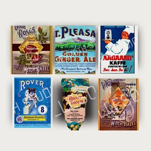 1920s *can & Bottle Labels*junk Journals*crate and Luggage Labels*fish ...