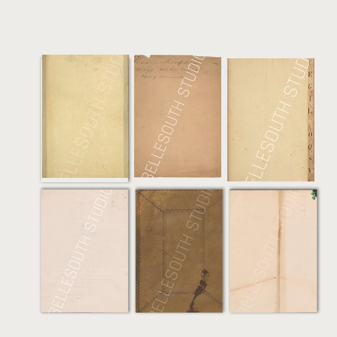 Vintage Paper Ephemera: Aged Book Pages for Junk Journals (digital ...