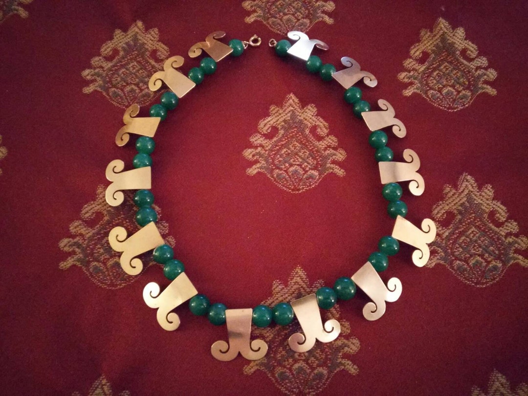 Aztec Jade Necklace 15th Century Templo Mayor Museum Reproduction - Etsy