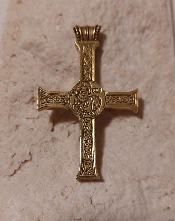 Late 12th Century Alpha and Omega Cross Museum - Repr… - Gem