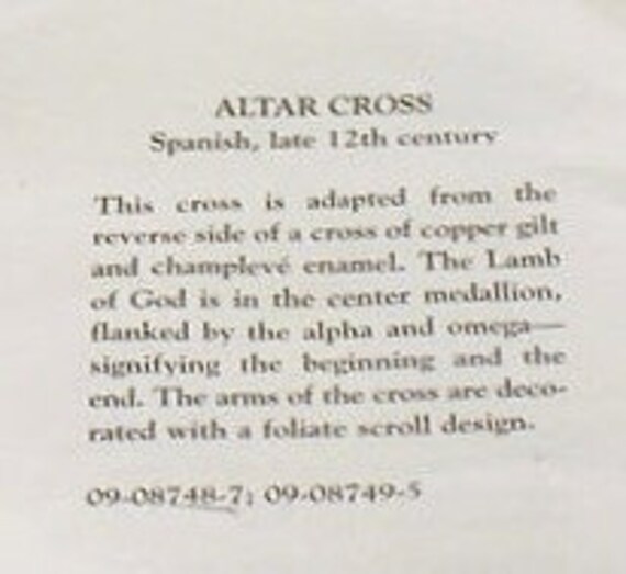 Late 12th Century Alpha and Omega Cross Museum - Repr… - Gem