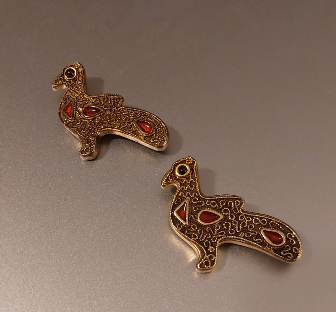 Merovingian Fibula Bird Shoulder Brooches (pair) - Museum Reproduction ...