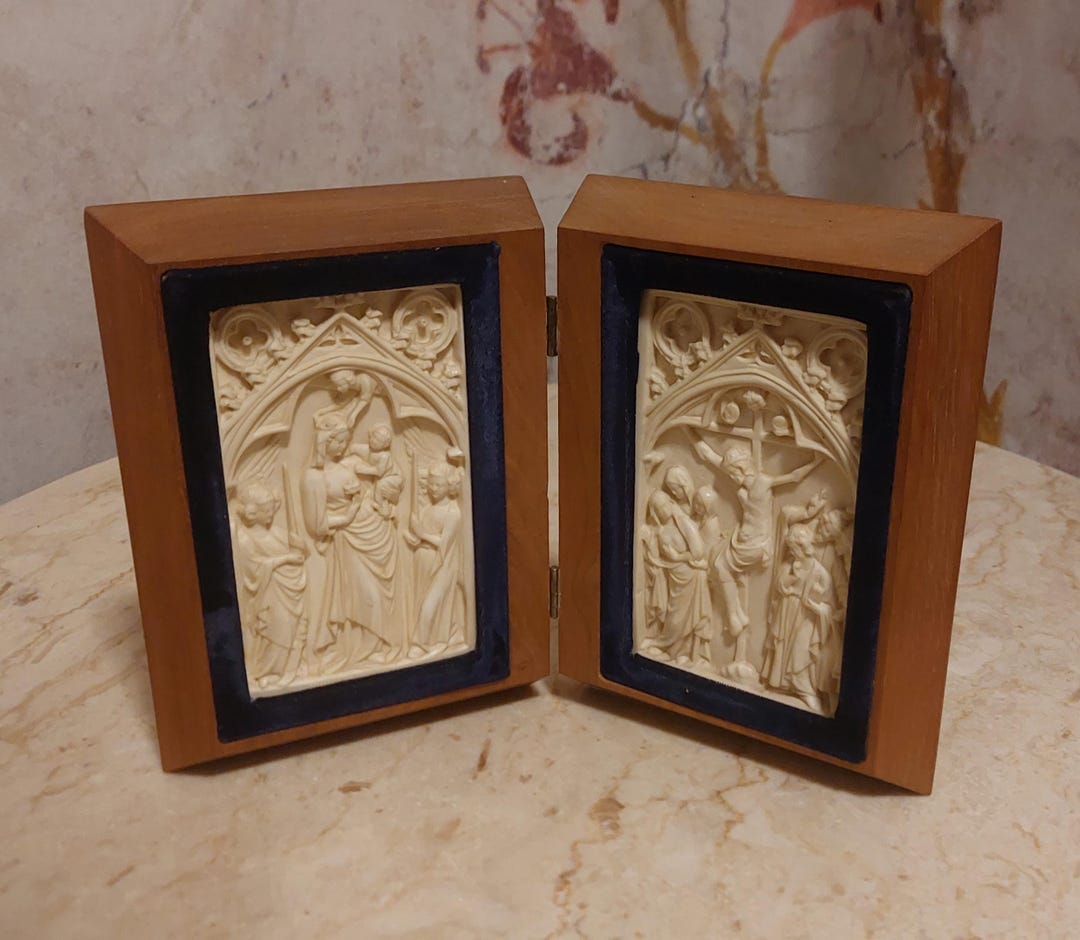 14th Century Ivory Diptych - French - Museum Reproduction - Etsy