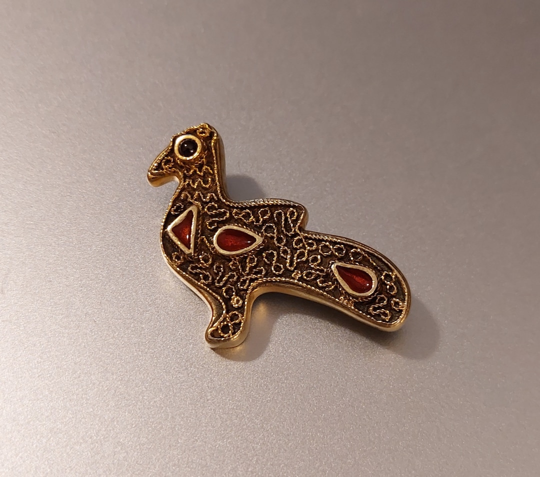 Merovingian Fibula Bird Shoulder Brooch (single) - Museum Reproduction ...