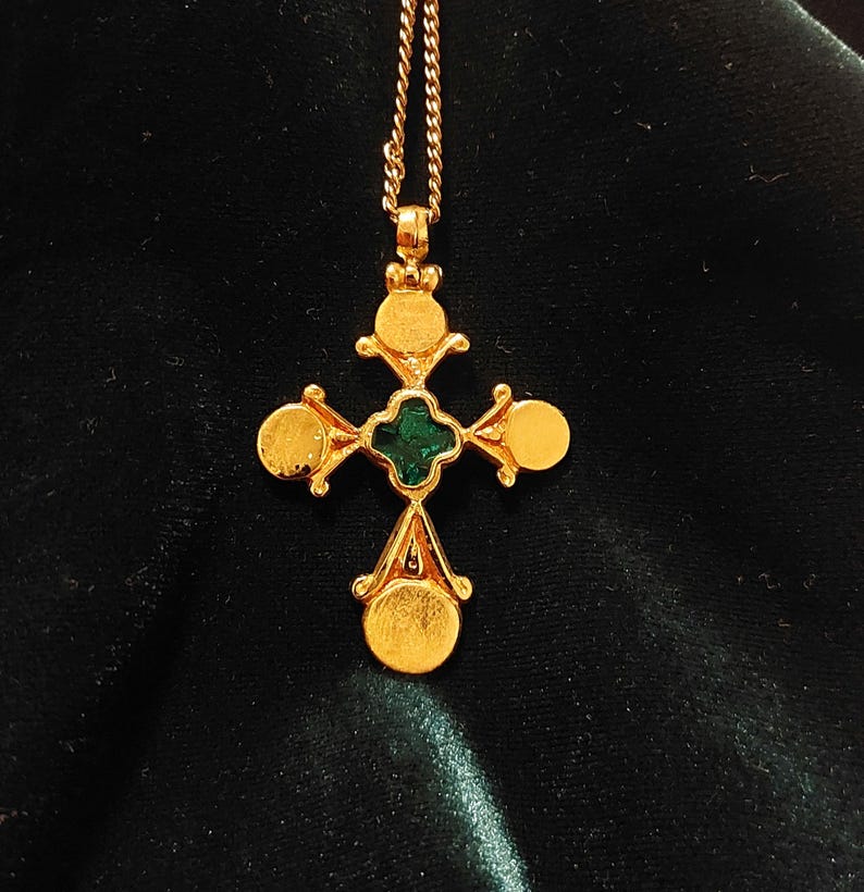 Byzantine Cross With Green Enamel - 6th Century - Museum Reproduction ...