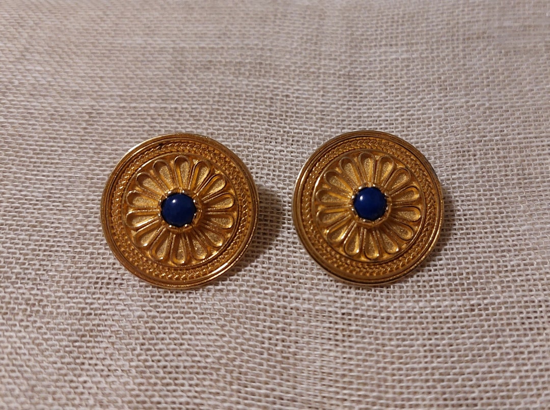 A Pair of Decorative Greek Fibula Earrings - Post Earrings - Museum ...