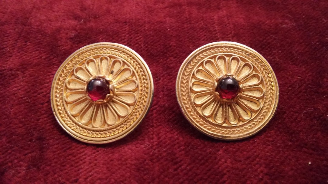 A Pair of Decorative Greek Fibula Earrings Post Earrings Museum ...