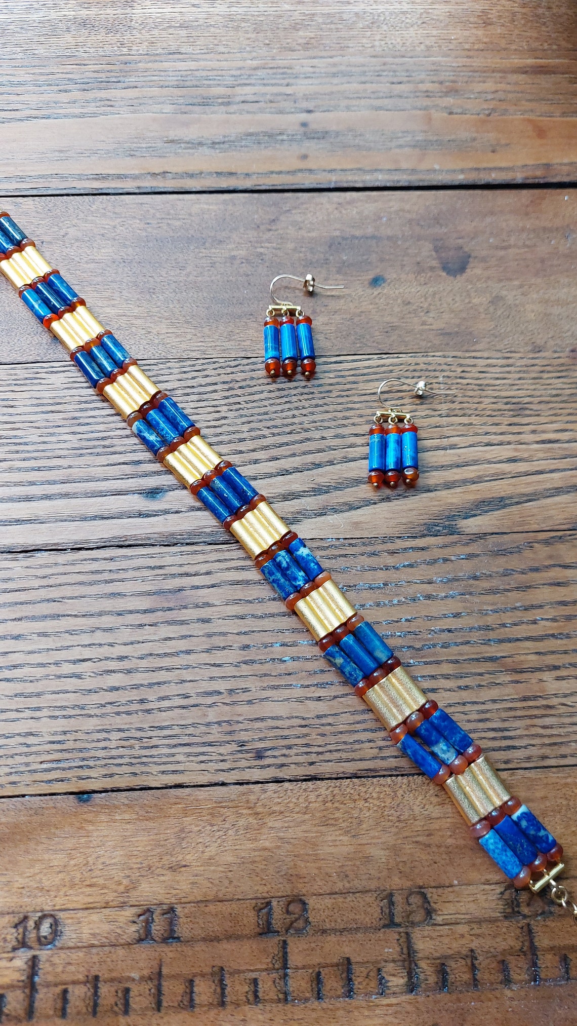 Sumerian Necklace and Earring Set - Museum Reproduction - Etsy