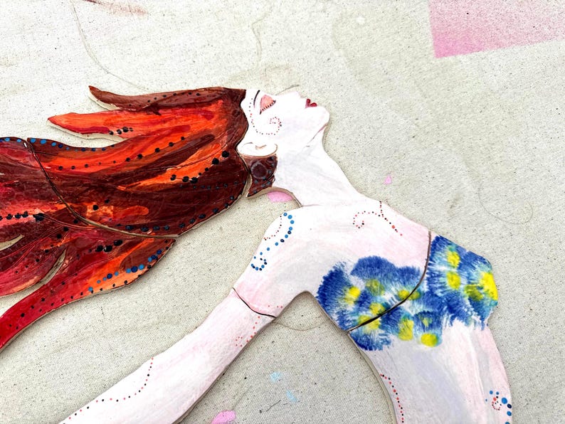 Mermaid Mosaic Art- Handmade Ceramic Tile, Ocean Decor, Coastal Home ...