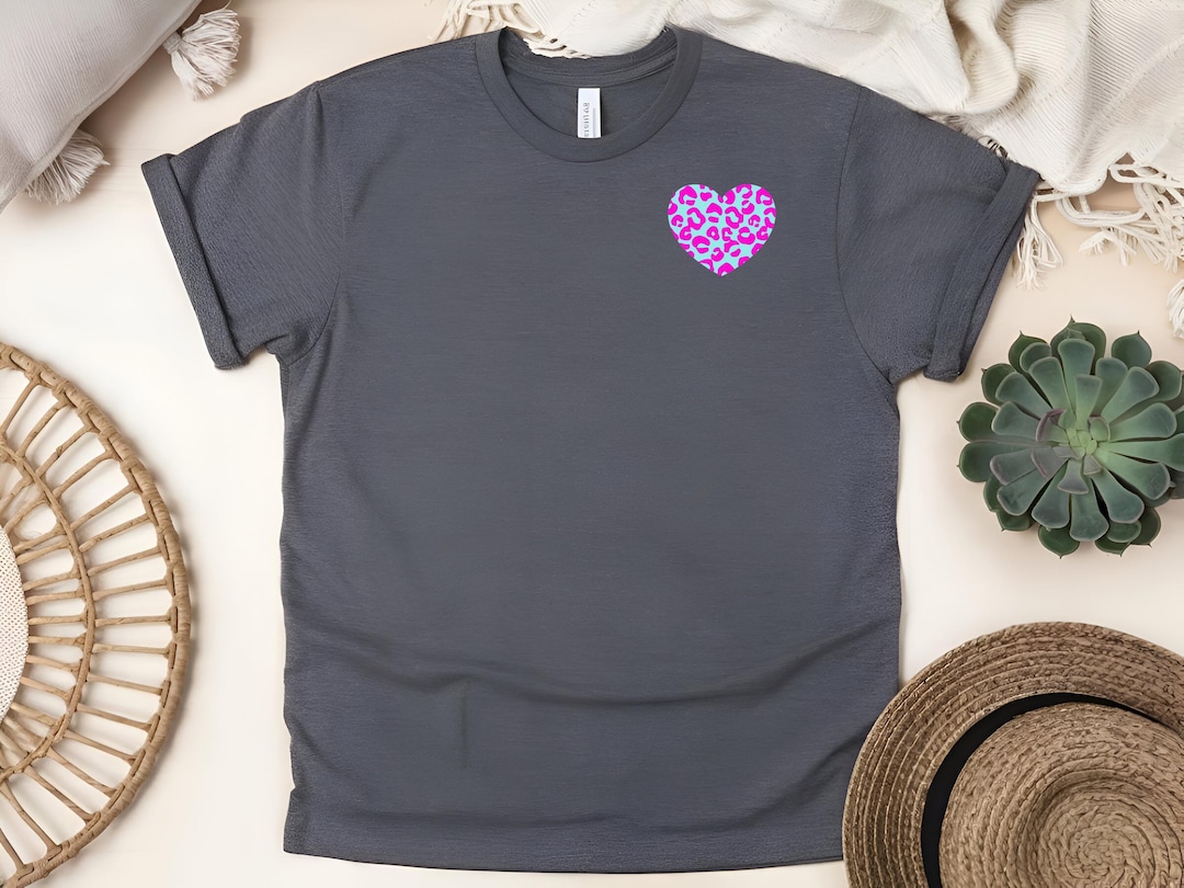 Iron-on Patch Large Heart With Leo Pattern Colorful Mix & Match / Iron ...