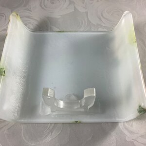 1 Floral Fused Glass Plug in Rose Night Light With Draped Sides Outlet ...