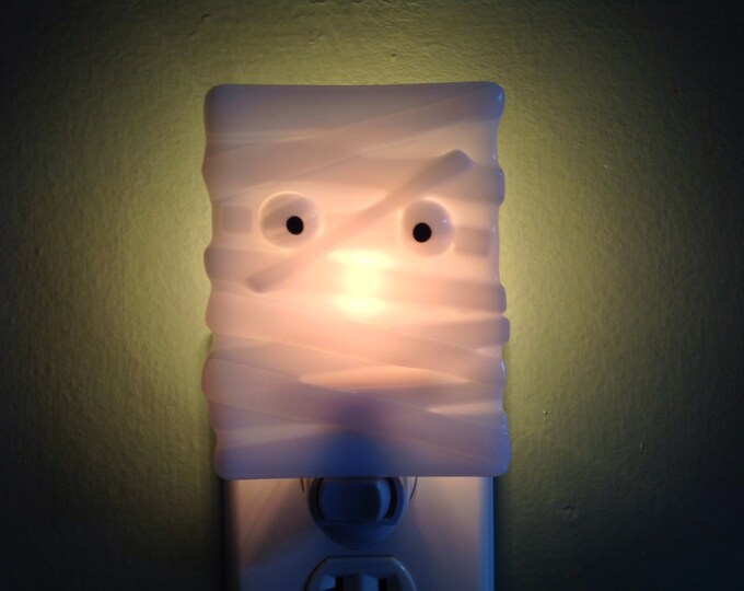 Mummy, Adorable, Halloween, Fused Glass, Night Light - Etsy