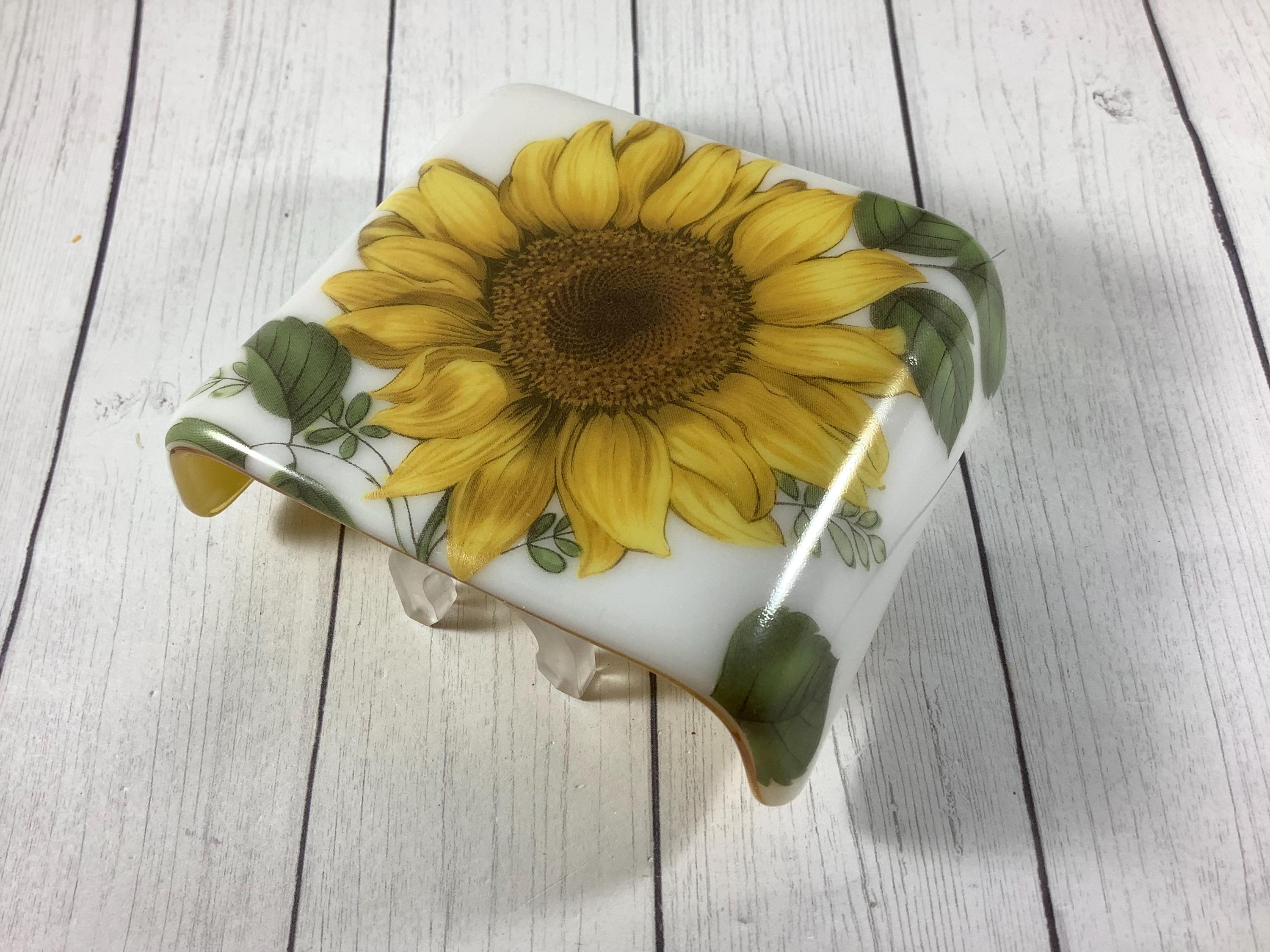 Sunflower Flowers Fused Glass Plug in Wild Flower Night Light With ...
