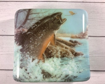 Pike Fish Fused Glass Plug in Fishing Fisherman Night Light | Etsy