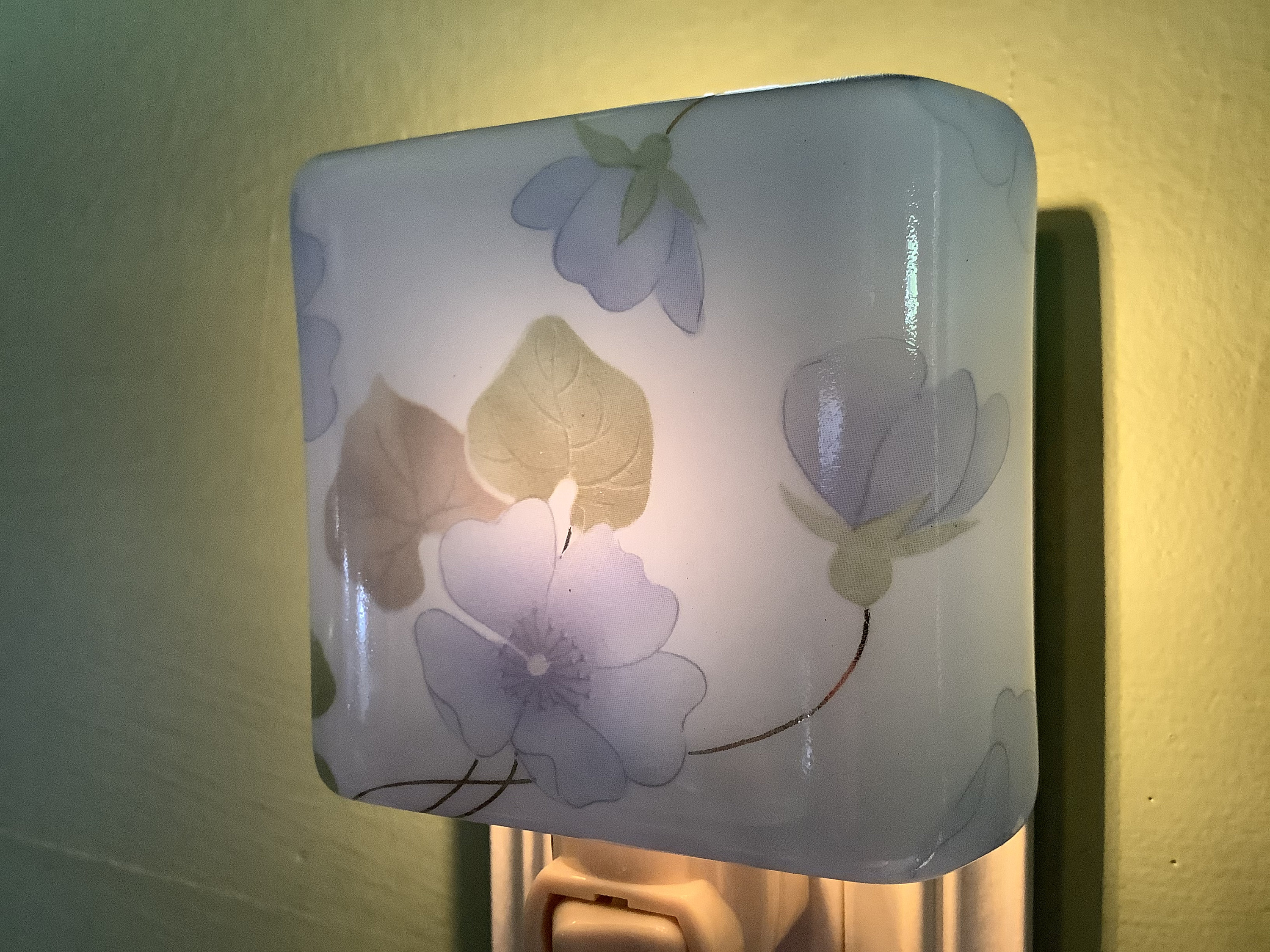Blue Flower Mother's Day Fused Glass Wall Plug in Flower | Etsy