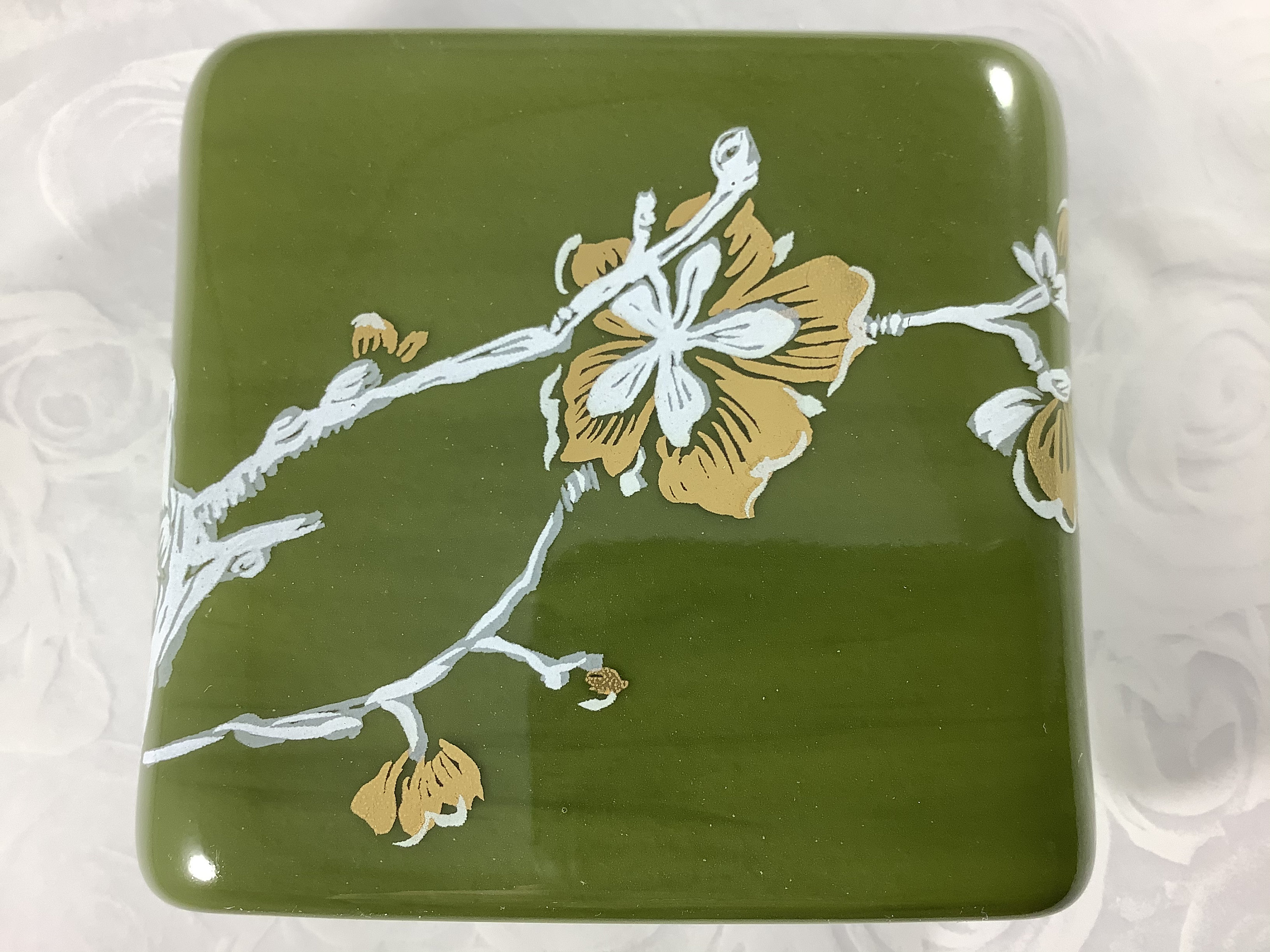 Tree Branch With Flowers Fused Glass Plug in Branch Night Light With ...