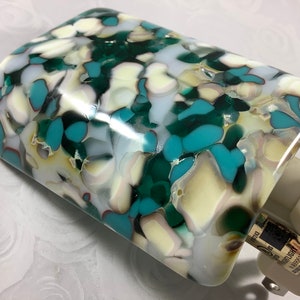 Reactive Frit Fused Glass Glass Plug in Night Light - Etsy