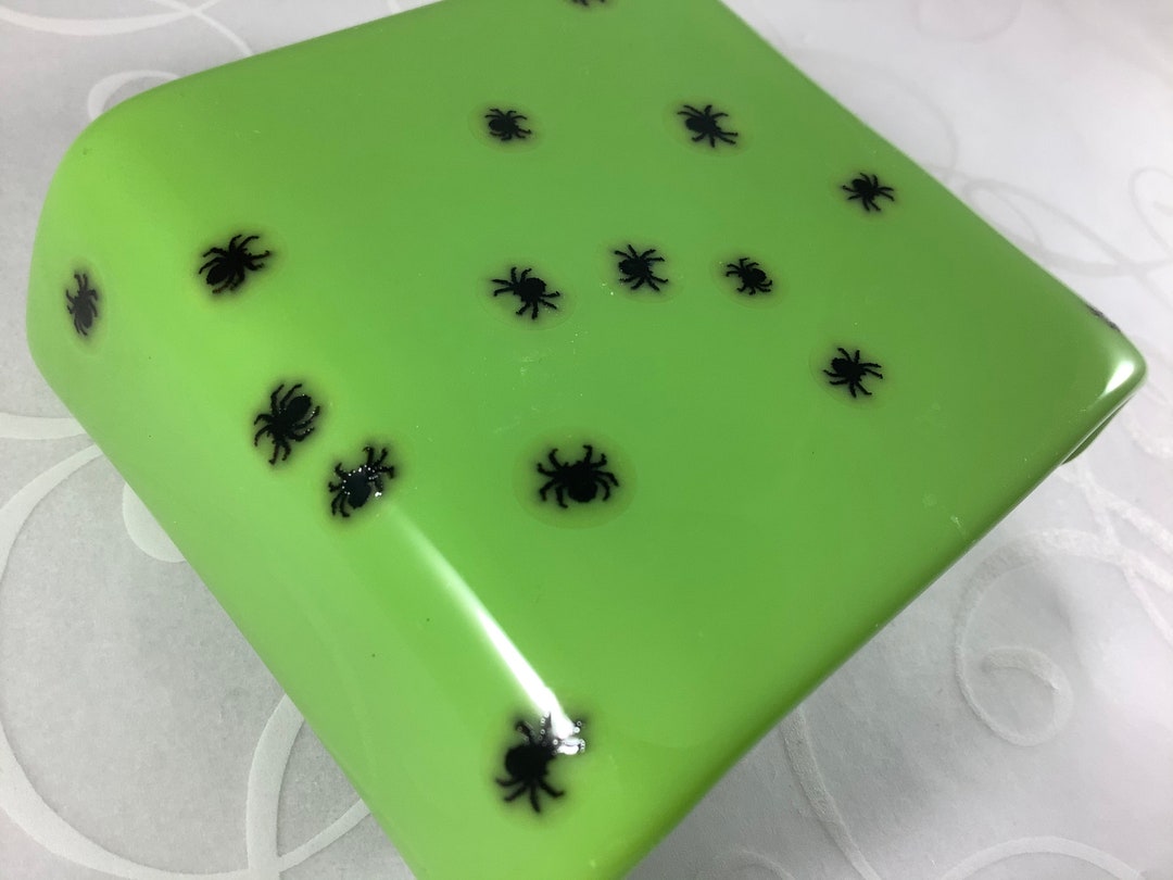 Spider Millefiori Fused Glass Plug in Night Light With Draped Rounded ...