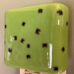 Spider Millefiori Fused Glass Plug in Night Light With Draped Rounded ...