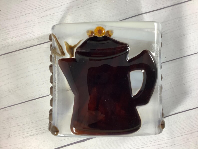 Coffee Pot Fused Glass Plug in Kitchen Night Light Outlet Sconce - Etsy